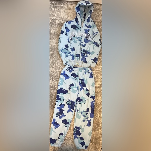 Sweaters | Named Collective Unrealstic Ideas Blue Camo Tracksuit | Poshmark
